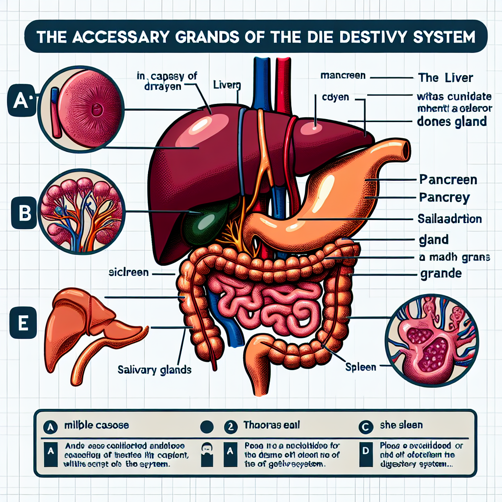 The accessory glands of the digestive system include all of the ...