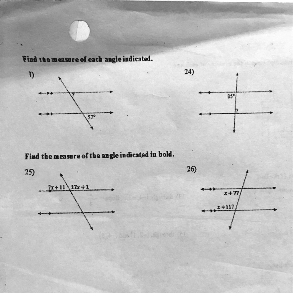Find the measure of each angle indicated - Learnexams