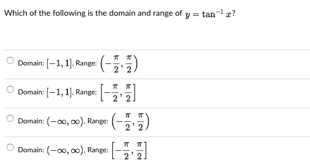 Which of the following is the domain and range of - Learnexams
