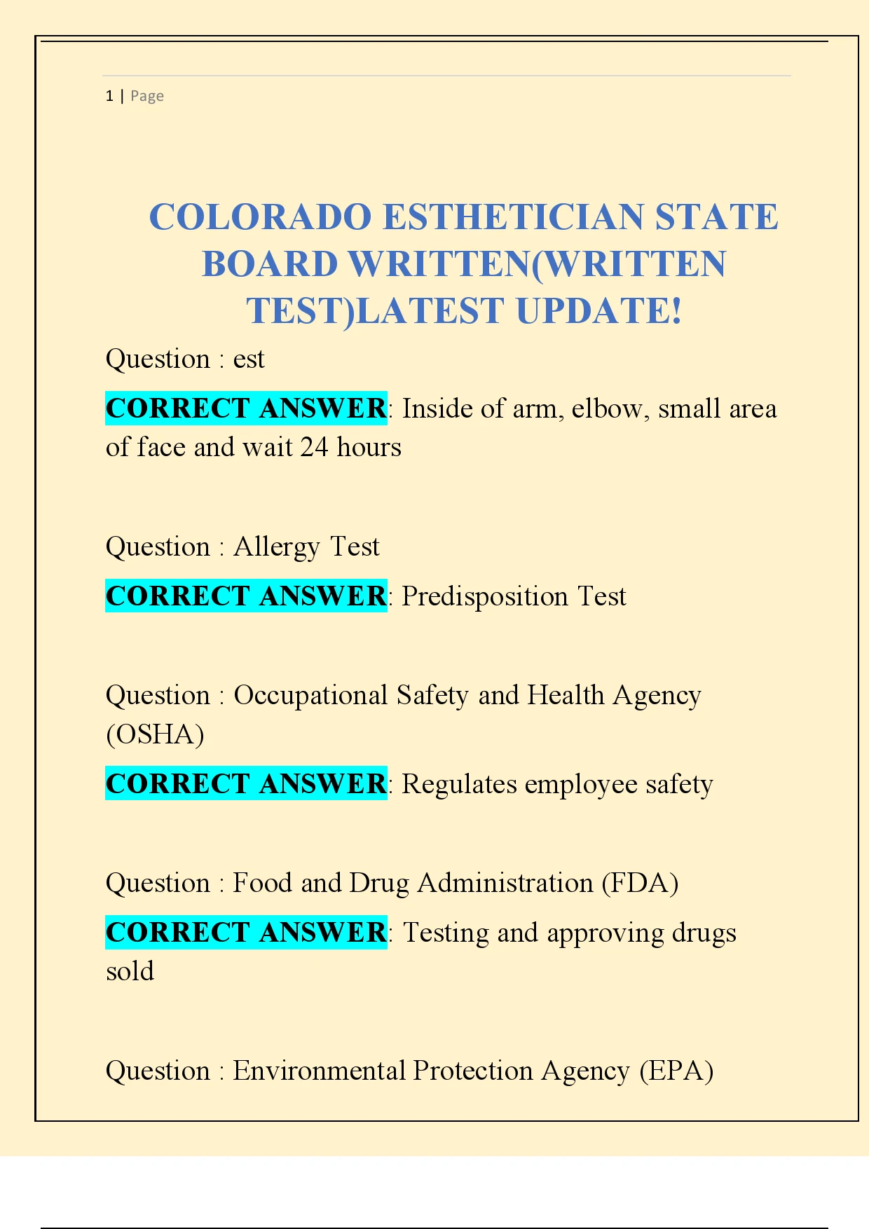 AIRPORT SIDA ID BADGE EXAM TEST QUESTIONS WITH 100% CORRECT ANSWERS