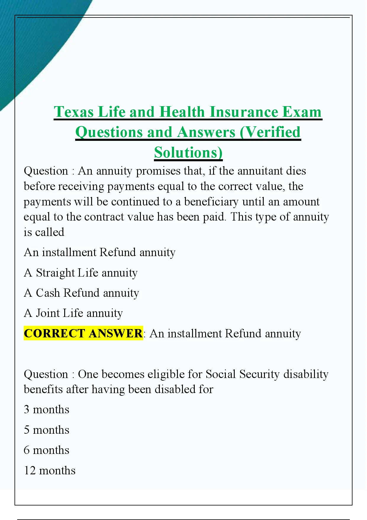 CA PSI Site - Life, Accident and Health Agent Examination (Life Agent ...