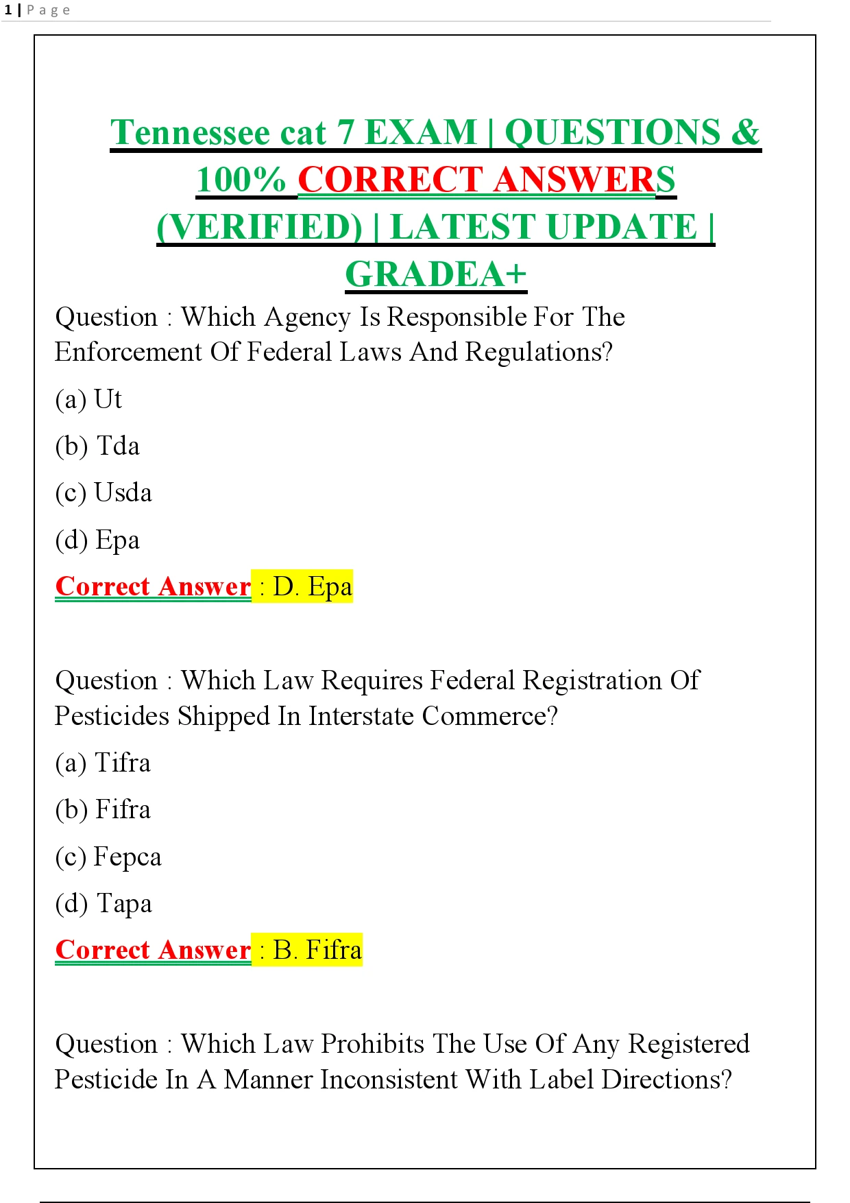 CPEN PRACTICE QUESTIONS & RATIONALES EXAM | QUESTIONS & 100% CORRECT ...